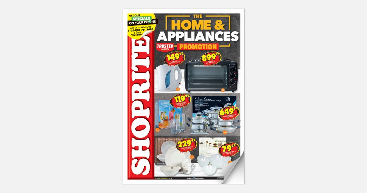 Shoprite Home & Appliances Promotion Namibia 18 August - 07 September 2025